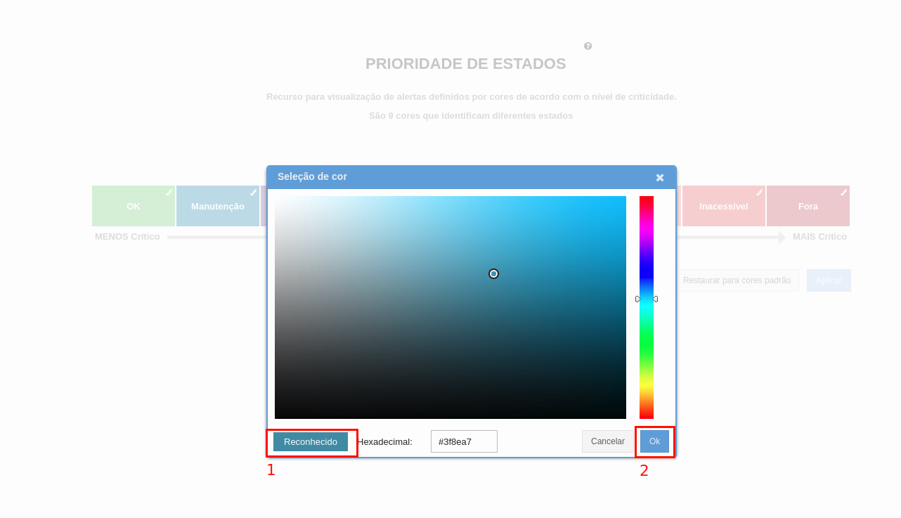 O que representam as cores dos status do OpMon? - Knowledge Base
